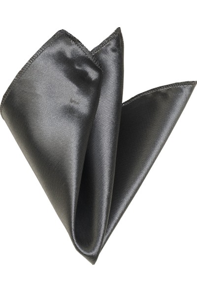 Exve Exclusive Gri Kendinden Çizgili Yaka Mendili