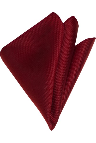 Exve Exclusive Bordo Kendinden Çizgili Yaka Mendili