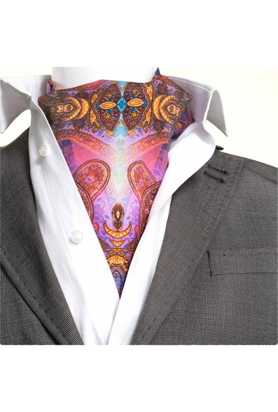 Exve Exclusive Mor Mavi Şal Desen Baskılı Fular Mendil Seti Exve Exclusive Mor Mavi Şal Desen Baskılı Fular Mendil Seti