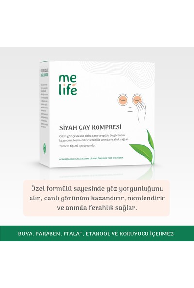 Melife Çay Kompresi; Göz Yorgunluğu, Arpacık ve Çapaklanmaya Karşı Etkili 7'li Paket Melife Çay Kompresi; Göz Yorgunluğu, Arpacık ve Çapaklanmaya Karşı Etkili 7'li Paket