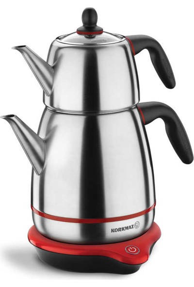 Korkmaz A336-01 Gusto Inox/siyah Elektrikli Çaydanlık Korkmaz A336-01 Gusto Inox/siyah Elektrikli Çaydanlık
