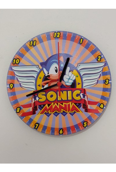 Çevik's Sonic Mania Çocuk Odası Duvar Saati Çevik's Sonic Mania Çocuk Odası Duvar Saati