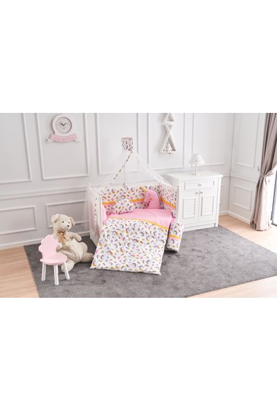 Unicorn Bebek Beşik Oyun Parkı Cibinlikli Pamuk Uyku Seti 12 Parça 70 x 130 cm Unicorn Bebek Beşik Oyun Parkı Cibinlikli Pamuk Uyku Seti 12 Parça 70 x 130 cm