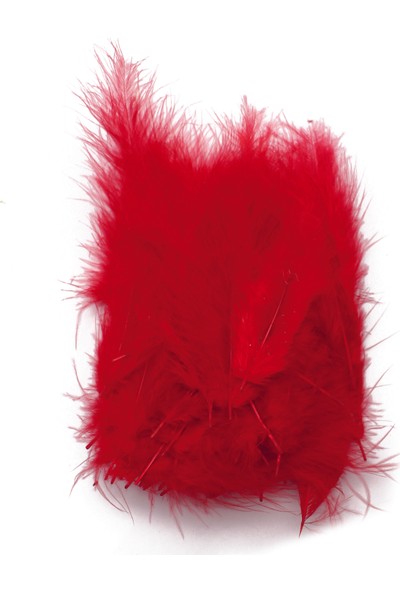 Lora Wedding 15 cm Kırmızı Renk Doğal Tüy (100 Adet)