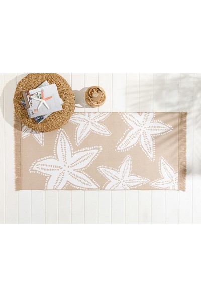 English Home Sea Star Dokuma Kilim 120 x 180 cm Bej English Home Sea Star Dokuma Kilim 120 x 180 cm Bej