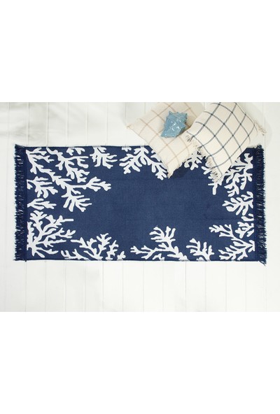 English Home Coral Dokuma Kilim 120 x 180 cm Lacivert