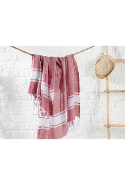 English Home Band Pamuk Peştamal 95 x 165 cm Kırmızı