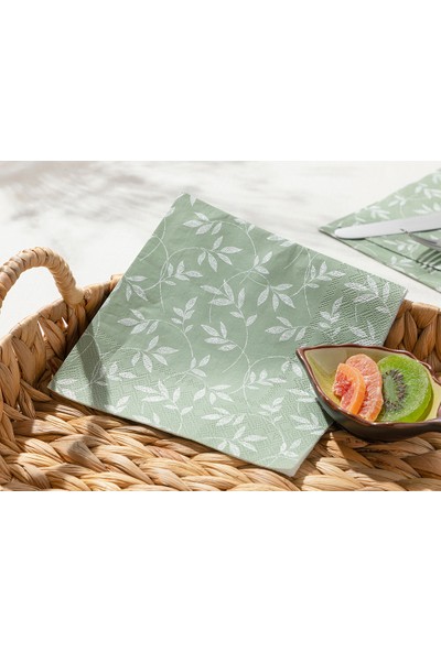English Home Flora 20'li Kağıt Peçete 33 x 33 cm Yeşil