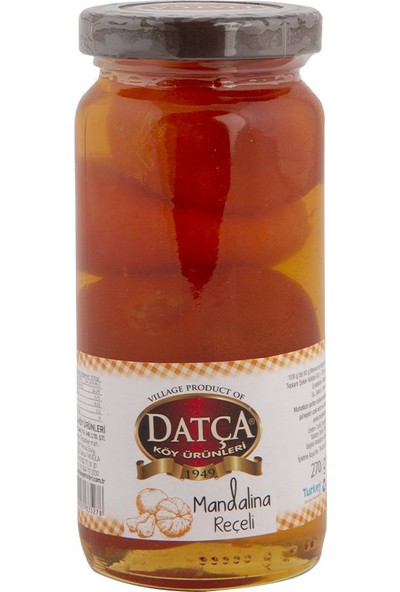 Datça Köy Ürünleri Datça Mandalina Reçeli 270 gr Datça Köy Ürünleri Datça Mandalina Reçeli 270 gr