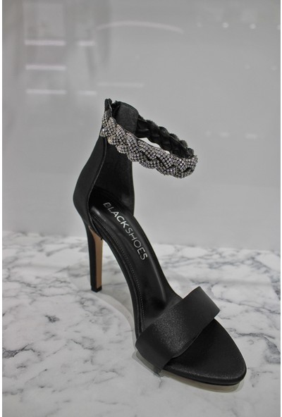 My Black Craze Siyah Topuklu Abiye Ayakkabı