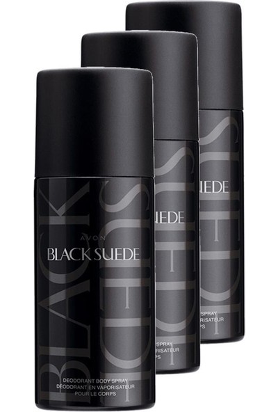 Avon Black Suede Erkek Deodorant 150 Ml. Üçlü Set