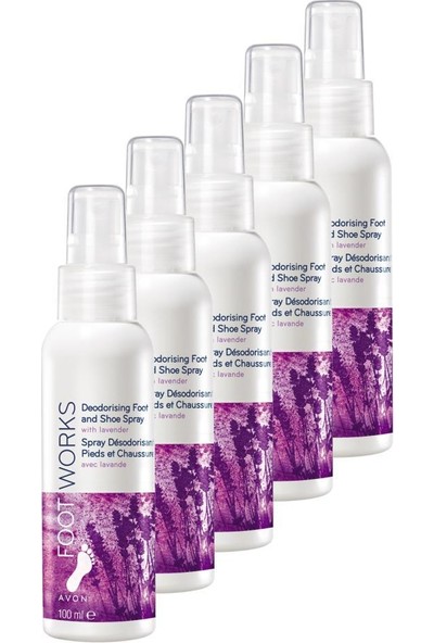 Avon Lavantalı Koku Önleyici Ayak Spreyi 100 ml 5'li Set Avon Lavantalı Koku Önleyici Ayak Spreyi 100 ml 5'li Set