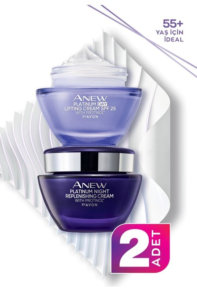Avon Anew Platinum Gündüz Kremi SPF25 50 ml + Anew Platinum Gece Kremi 50 ml Seti Avon Anew Platinum Gündüz Kremi SPF25 50 ml + Anew Platinum Gece Kremi 50 ml Seti