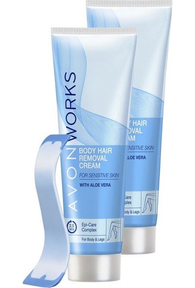 Avon Works Vücut Için Tüy Dökücü Krem 100 ml 2'li Set Avon Works Vücut Için Tüy Dökücü Krem 100 ml 2'li Set