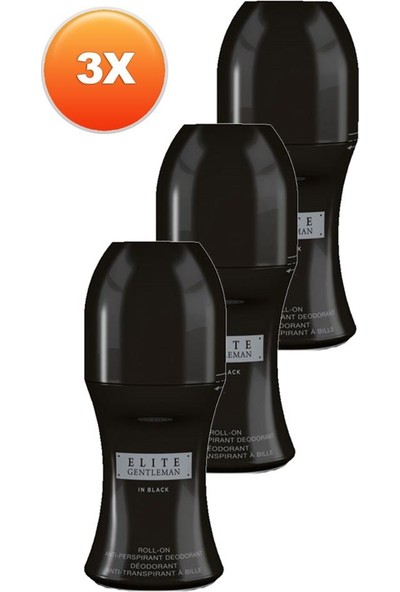Avon Elite Gentleman In Black Erkek Roll On 50 ml 3 Adet Avon Elite Gentleman In Black Erkek Roll On 50 ml 3 Adet