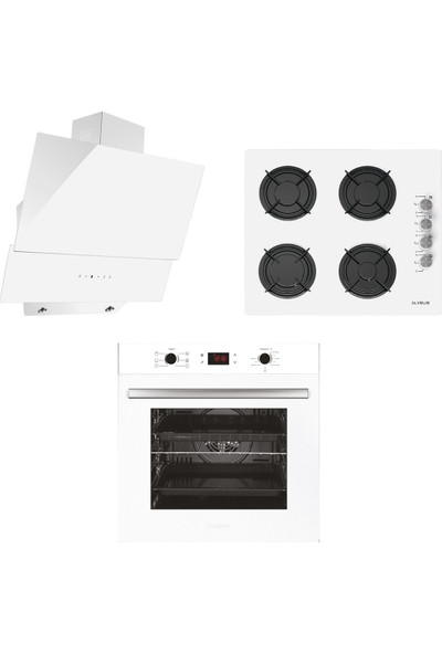 Alveus Platınum 3'lü Beyaz Ankastre Set (Gls 640 B-Mfa 627 B-Mod 3000 B )