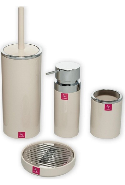 Primanova Lenox Bej 4'lü Banyo Seti Primanova Lenox Bej 4'lü Banyo Seti