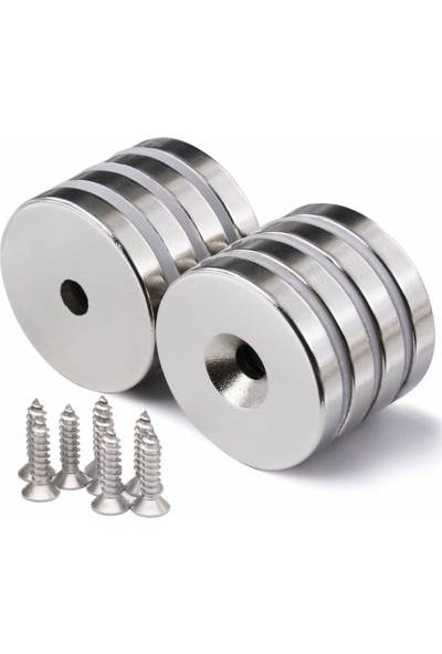Dünya Magnet 10 Adet 15MM x 10/5mm x 5mm Havşa Delikli Güçlü Neodyum Mıknatıs Dünya Magnet 10 Adet 15MM x 10/5mm x 5mm Havşa Delikli Güçlü Neodyum Mıknatıs