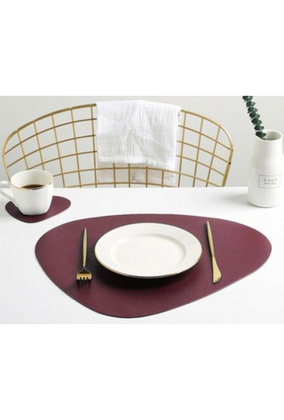 Hayveys Deri Amerikan Servis Bordo Renk 8 Kişilik 16 Parça Set Hayveys Deri Amerikan Servis Bordo Renk 8 Kişilik 16 Parça Set