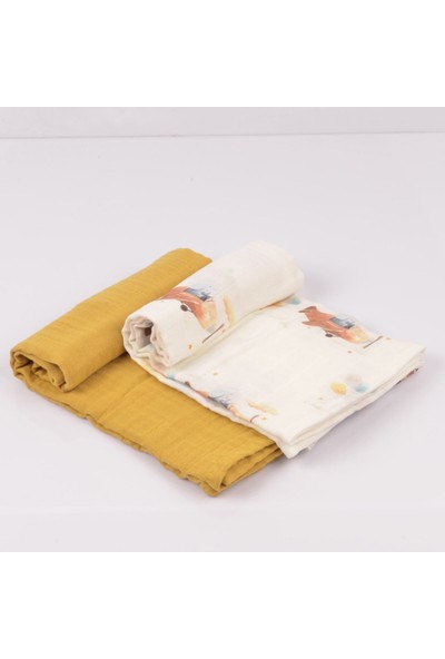 Beberotti 2'li Müslin Bebek Örtüsü 75 x 90 cm 103 Beberotti 2'li Müslin Bebek Örtüsü 75 x 90 cm 103