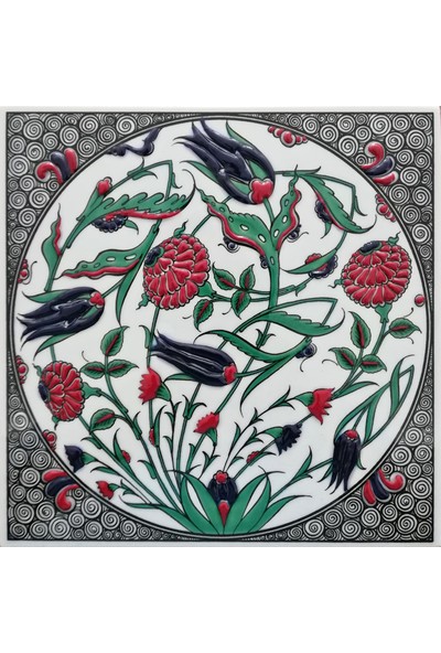 Can Seramik 20 x 20 cm El Yapımı Iznik Çinisi