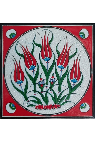 Can Seramik 20 x 20 cm El Yapımı Iznik Çinisi