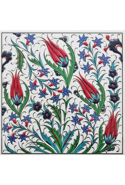 Can Seramik 20 x 20 cm El Yapımı Iznik Çinisi