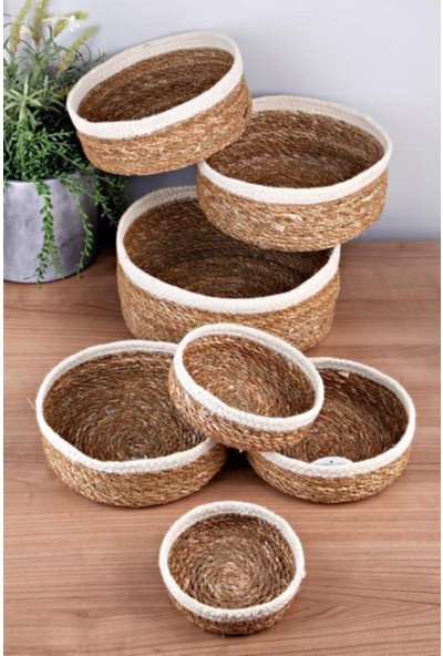 Cosargroup Hasır 7'li Krem Şeritli Natural Çok Amaçlı Düzenleyici Set 7423 Cosargroup Hasır 7'li Krem Şeritli Natural Çok Amaçlı Düzenleyici Set 7423