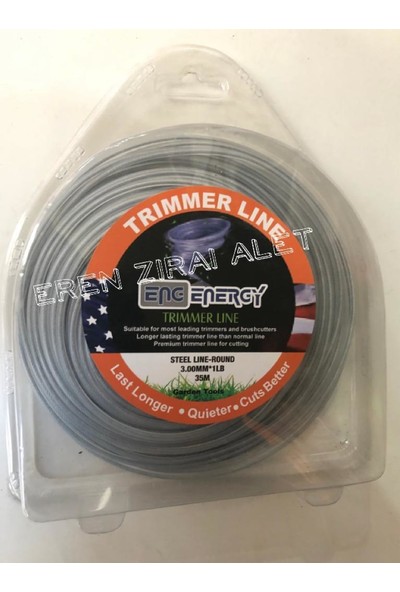 Energy Motorlu Tırpan Çelik Misina Energy Trimmer Line 3 mm 35 Metre Energy Motorlu Tırpan Çelik Misina Energy Trimmer Line 3 mm 35 Metre