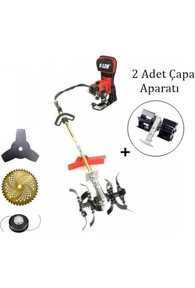 Silen Garden Tools Sırt Tırpan Toprak Çapalama Makinesi 2 Adet Çapa 3.2 Kw 4.6 Hp Silen Garden Tools Sırt Tırpan Toprak Çapalama Makinesi 2 Adet Çapa 3.2 Kw 4.6 Hp