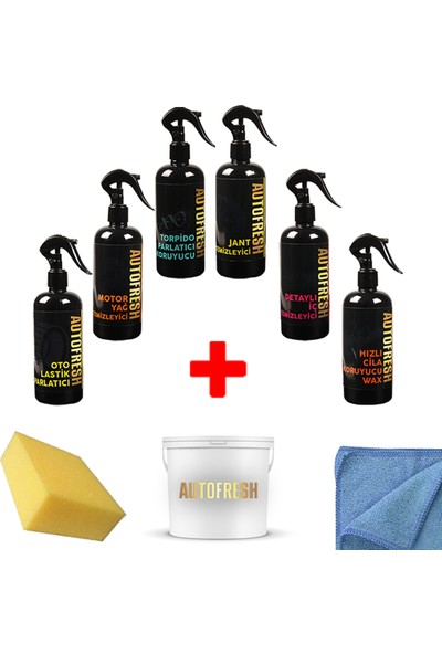 Auto Fresh 9'lu Dev Fırsat Araç Bakım Seti Oto Bakım Temizlik Seti Auto Fresh 9'lu Dev Fırsat Araç Bakım Seti Oto Bakım Temizlik Seti
