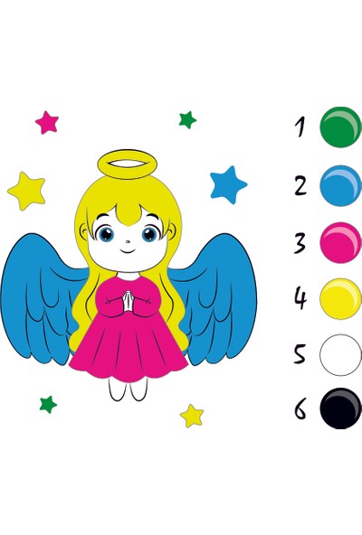 Okutan Hobi Tuval Boyama Sayılı Set 25X35 Melek