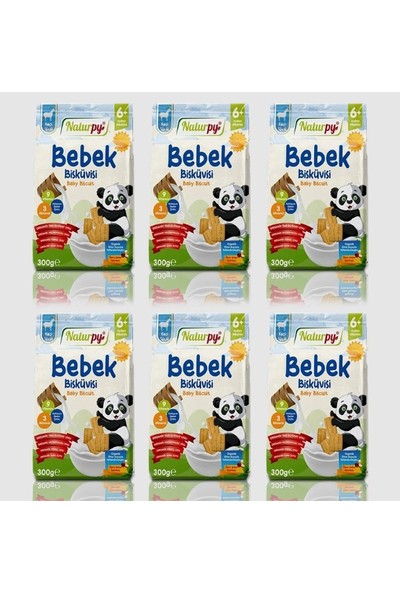 Naturpy Bebek Bisküvisi 6 x 300 gr Naturpy Bebek Bisküvisi 6 x 300 gr