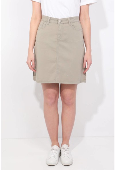 Blue White Kadın Çağla Yeşili Jean Etek Blue White Kadın Çağla Yeşili Jean Etek