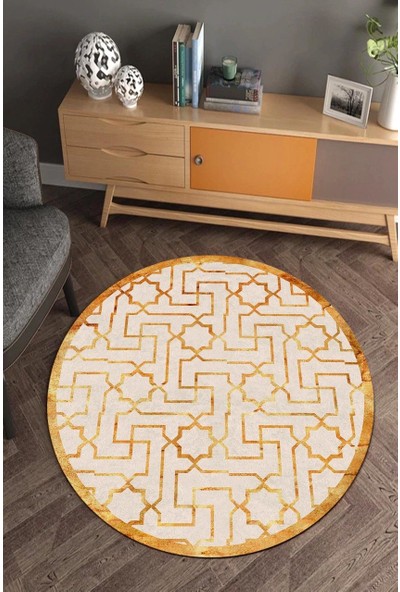 Cappio Halı Cappio Gold Beyaz Kenarlı Eskitme Krem Halı