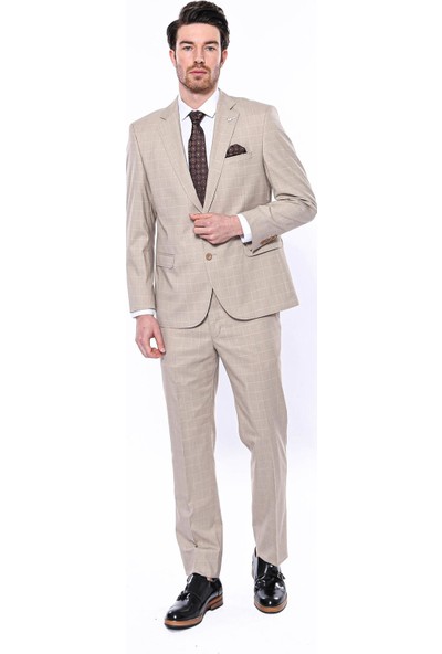 Wessi Erkek Ekose Klasik Kesim 4 Drop Takım Elbise Wessi Erkek Ekose Klasik Kesim 4 Drop Takım Elbise