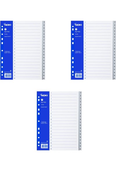 Noki Seperatör 1-20 Rakam 3 Adet 59220 Noki Seperatör 1-20 Rakam 3 Adet 59220