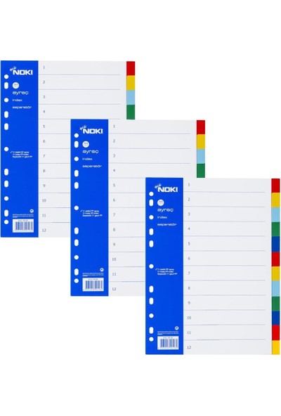 Noki Ayraç Seperatör 12 Renk 3 Adet 59126