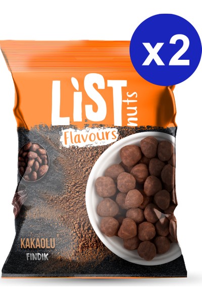 List Flavours Kakaolu Fındık 2 x 100 gr List Flavours Kakaolu Fındık 2 x 100 gr