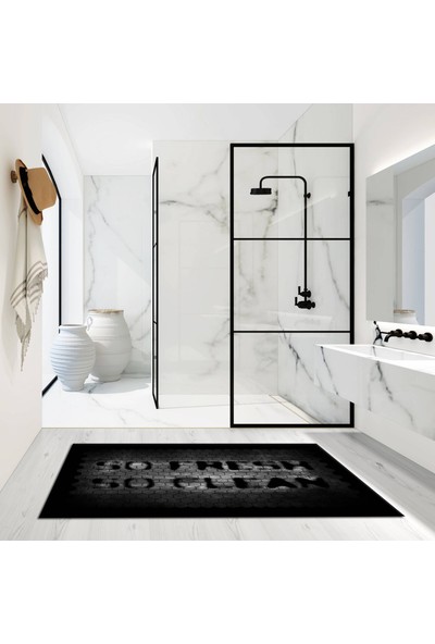 Jungle Home Paspas Bath Serisi Siyah Füme Dijital Baskılı Jungle Home Paspas Bath Serisi Siyah Füme Dijital Baskılı