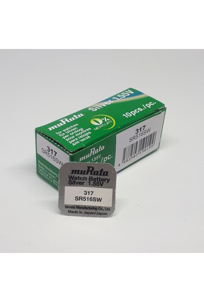 Murata Murata-Sony 317 SR516SW 1,55V Saat Pili Murata Murata-Sony 317 SR516SW 1,55V Saat Pili
