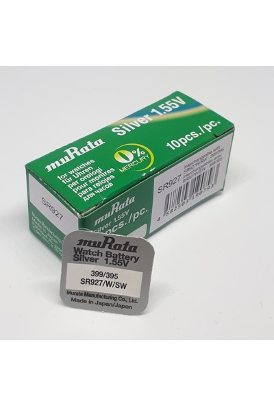 Murata Murata-Sony 395 SR927SW 1,55V Saat Pili Murata Murata-Sony 395 SR927SW 1,55V Saat Pili