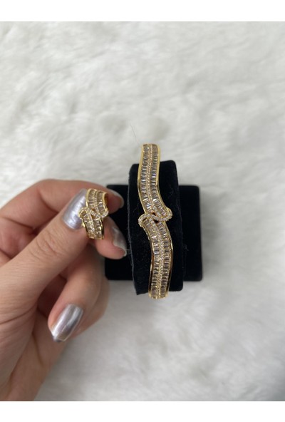 Hepbak Zirkon Taşlı Kelepçe 22 Ayar Altın Kaplama Hepbak Zirkon Taşlı Kelepçe 22 Ayar Altın Kaplama