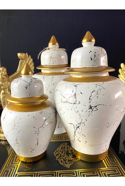 Mirsa Global 3 Lü Şah Küp Set Krem Rengi (Mermer Desenli) Mirsa Global 3 Lü Şah Küp Set Krem Rengi (Mermer Desenli)