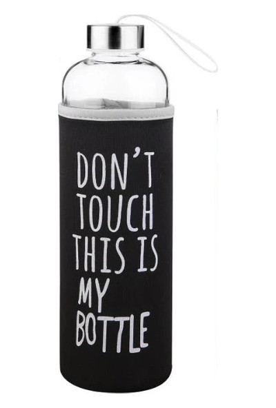 My Bottle Borosilikat Cam Matara Su Şişesi 1000 ml Siyah