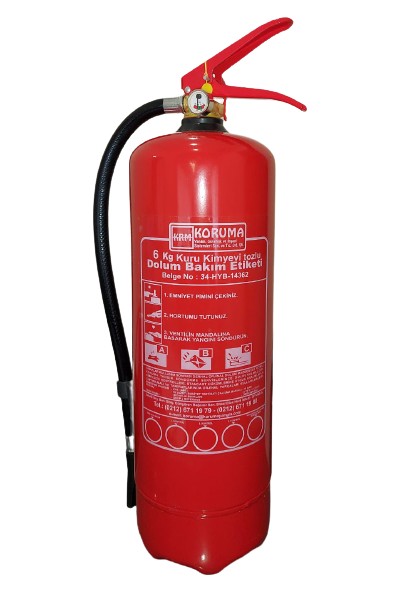 Koruma Yangın Tüpü Söndürücü 6 kg + Askı Aparatı 2021 Üretim Koruma Yangın Tüpü Söndürücü 6 kg + Askı Aparatı 2021 Üretim