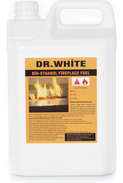 Biorad Dr White 5 Litre Bio Ethanol Bacasız Şömine Yakıtı
