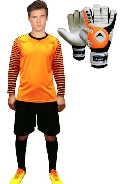 Liggo Kaleci Eldiveni Sünger Destekli Kaleci Forma Takımı