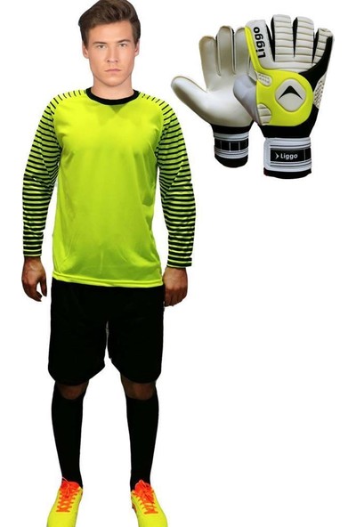 Liggo Kaleci Eldiveni Sünger Destekli Kaleci Forma Takımı