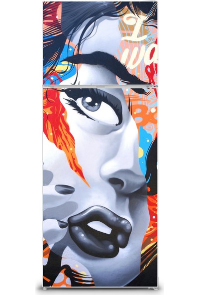 Ender Kadın Porte Buzdolabı Sticker Ender Kadın Porte Buzdolabı Sticker